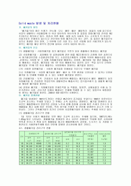 폐기물(Solid waste) 발생 및 처리현황-1페이지