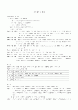 국제기구의 정의-1페이지