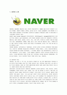 포털사이트 네이버(Naver)의 성공전략-1페이지