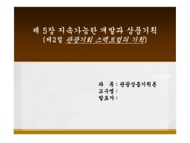 관광상품기획 관광기회 스펙트럼의 기획 - 지속가능한 개발과 상품기획-1페이지