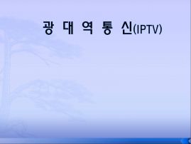 iptv의 정의와 발전방향-1페이지