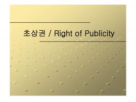 초상권 / Right of Publicity-1페이지