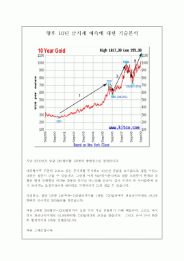 향후 10년 금시세 예측에 대한 기술분석-1페이지