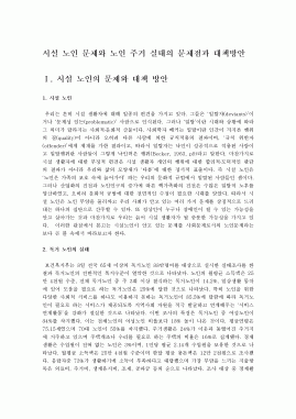 시설 노인 문제와 노인 주거 실태의 문제점과 대책방안-1페이지