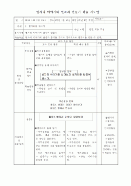 [교육학과 평생교육]강의 시연  -별자리 이야기와 별자리 만들기 학습 지도안- -1페이지