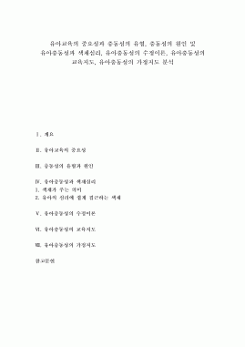 [유아교육][충동성][유아충동성][색채심리]유아교육의 중요성과 충동성의 유형, 충동성의 원인 및 유아충동성과 색채심리, 유아충동성의 수정이론, 유아충동성의 교육지도, 유아충동성의 가정지도 분석-1페이지