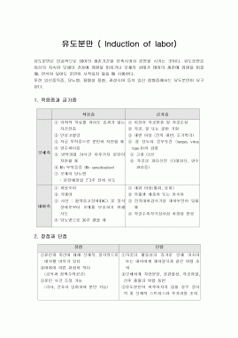 유도 분만 문헌 고찰-1페이지