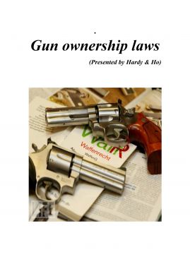 Gun ownership laws(총기소유)-1페이지