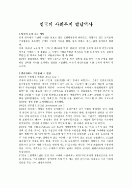 영국의 사회복지 발달역사-1페이지