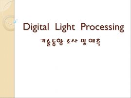 DLP (Digital Light Processing) 기술동향 조사 및 예측 발표 자료-1페이지