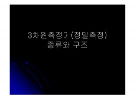 3차원측정기 종류 및 구조 PPT 자료-1페이지