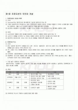 2009년 1학기 프로모션관리 기말시험 핵심체크-1페이지