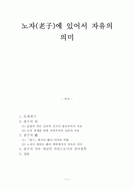 <노자> 서평(독후감)-1페이지