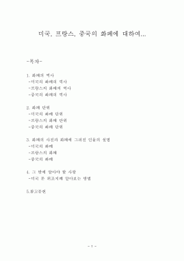 미국, 프랑스, 중국의 화폐의 역사,단위,설명 등-1페이지