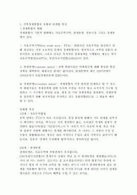 [인문과학] 지역경제통합의 단계별 특징을 요약하고 경제통합으로 인하여 관세가 철폐되었을 경우의 경제적 효과와 경제통합이 세계경제에 바람직한지에 대해 설명-1페이지