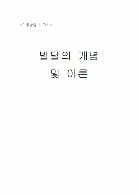 [사회과학] 아동발달 보고서-1페이지