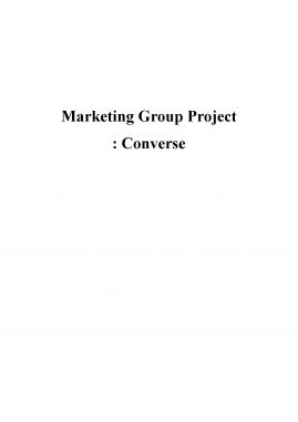 Converse Brand 마케팅전략 분석(영문)-1페이지
