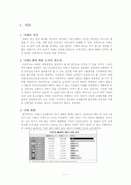 낙태에 대한 찬반 토론-1페이지