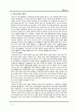 테니스의 역사 주요대회 시설 용구 기술 규칙 심판법-1페이지