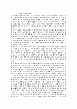 인성 교육의 목적과 방향-1페이지