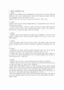 1. 영유아교육과정의 구성, 2. 바람직한 영유아교사의 역할과 자질-1페이지