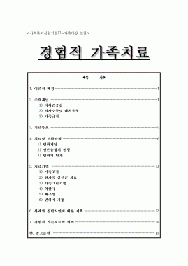 (사회복지실천기술론) 사티어 경험적가족치료이론 및 치료사례와 시연 레포트-1페이지