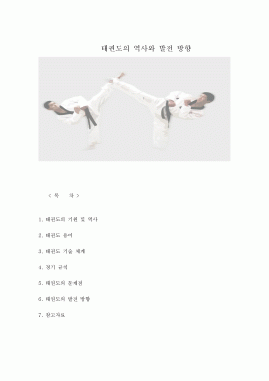 태권도의 역사와 발전 방향-1페이지