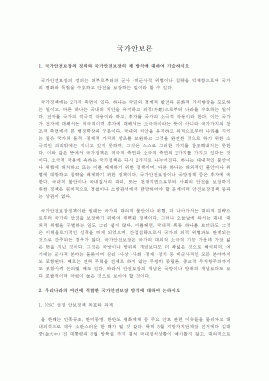 국가안보론 - 국가안전보장의 정의와 국가안전보장의 제 방식, 우리나라 여건에 적합한 국가안전보장 방식-1페이지