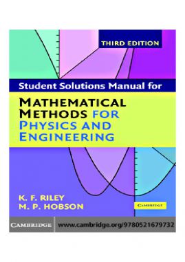 [Solution]Mathematical Methods for Physics and Engineering 3/E - Riley  -1페이지