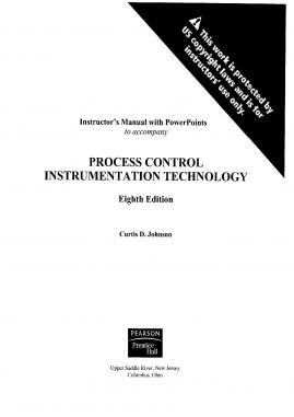 [Solution]process control instrumentation technology 8th - Curtis D.Johnson  -1페이지