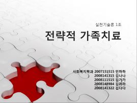 전략적가족치료모델 이론 및 사례개입 프리젠테이션 발표용 파워포인트 정리(사회복지실천기술론)-1페이지