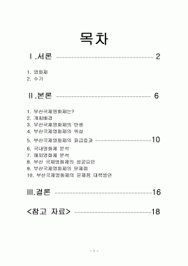 부산국제영화제 PIFF 에 관한 레포트-1페이지