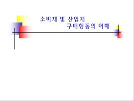 [마케팅] 소비자 구매행동의 종류와 특성(산업재와 소비재)-1페이지