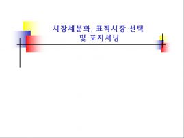 [마케팅] 시장세분화,표적시장 선택,포지셔닝의 정의 및 관리(STP)-1페이지