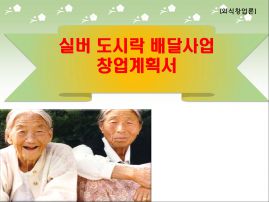 실버도시락업체 창업계획서-1페이지