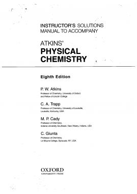 [화학] 물리화학 솔루션 Peter Atkins / Oxford / 8th-1페이지