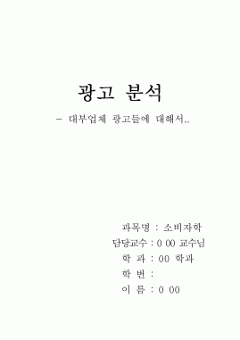 소비자광고분석-대부업체광고분석-1페이지