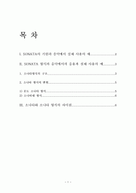 소나타 소나타 형식 분석-1페이지