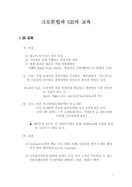 크로톤빌과 GE의 교육-1페이지