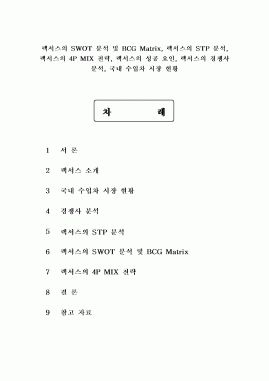 렉서스의 SWOT 분석 및 BCG Matrix, 렉서스의 STP 분석, 렉서스의 4P MIX 전략, 렉서스의 성공 요인, 렉서스의 경쟁사 분석, 국내 수입차 시장 현황-1페이지