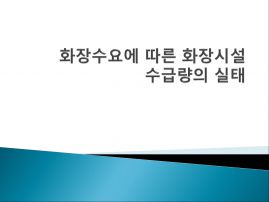 ⌜화장수요에 따른 화장시설 수급량의 실태⌟ PPT-1페이지