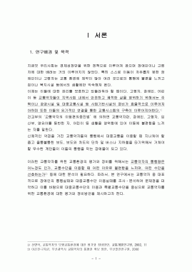 교통약자를 위한 교통환경에 대한 평가와 정비방안-1페이지