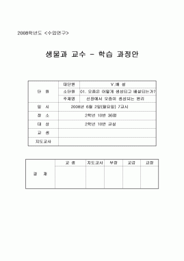 교수-학습과정안(생물)-1페이지