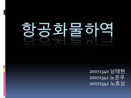 항공화물하역에 대한 발표 ppt-1페이지