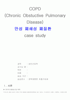 COPD 만성폐쇄성폐질환-1페이지