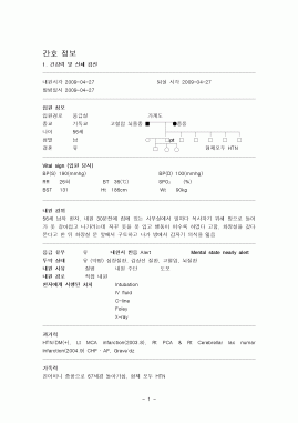 성인 CVA  응급실 간호진단-1페이지