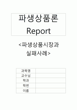 경영학과 파생상품론 - 파생상품 시장과 실패 사례-1페이지