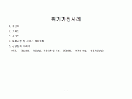 위기가정사례개입 및 상담일지 10회기 (교통사고로 지체장애2급이된 아버지와 두 명의 청소년을 둔 가정)-1페이지