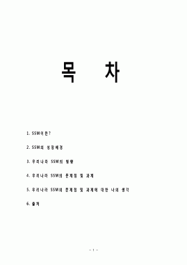 우리나라 SSM의 문제점 및 과제-1페이지