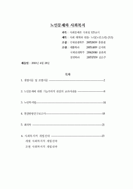 노인문제와 사회복지 현장탐방보고서 사회복지적 개입전략-1페이지